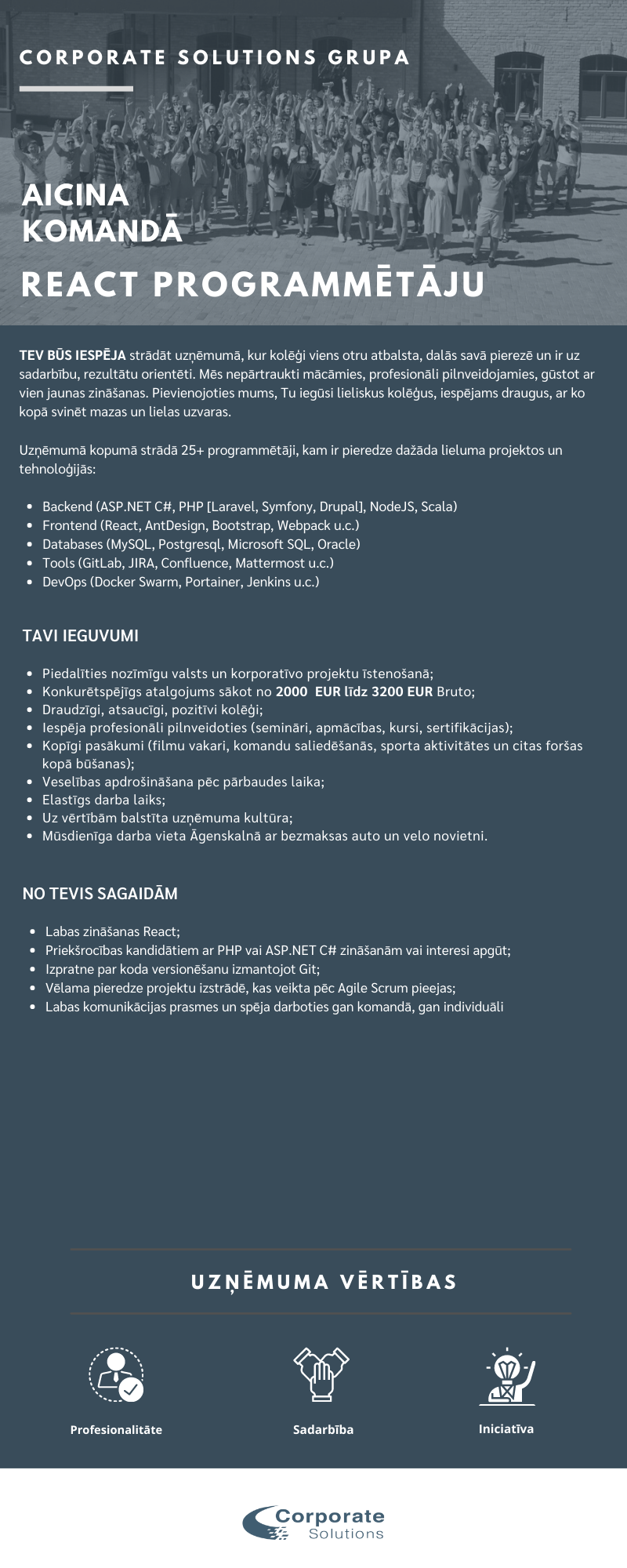 React Programmētājs/-a vacancy | LikeIT